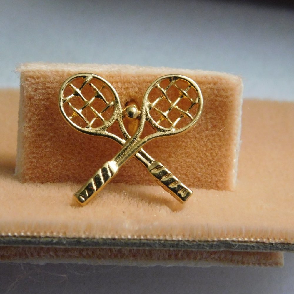 Vintage Tennis Racquet Tie Tack King Jewelers - Gem